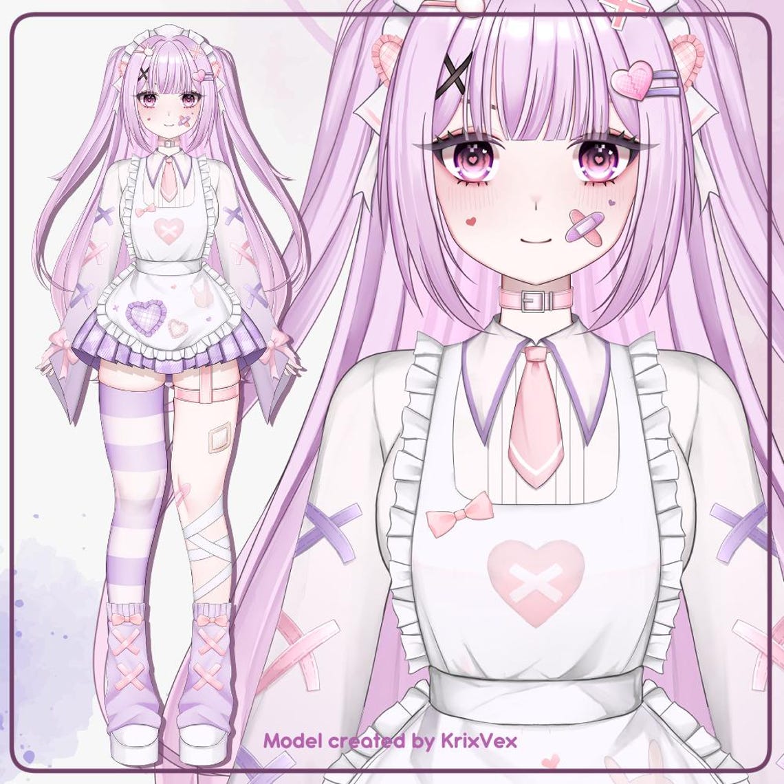 Vtuber - Cute Maid Model Fully Rigged | Live2d | Ready to Use - Etsy