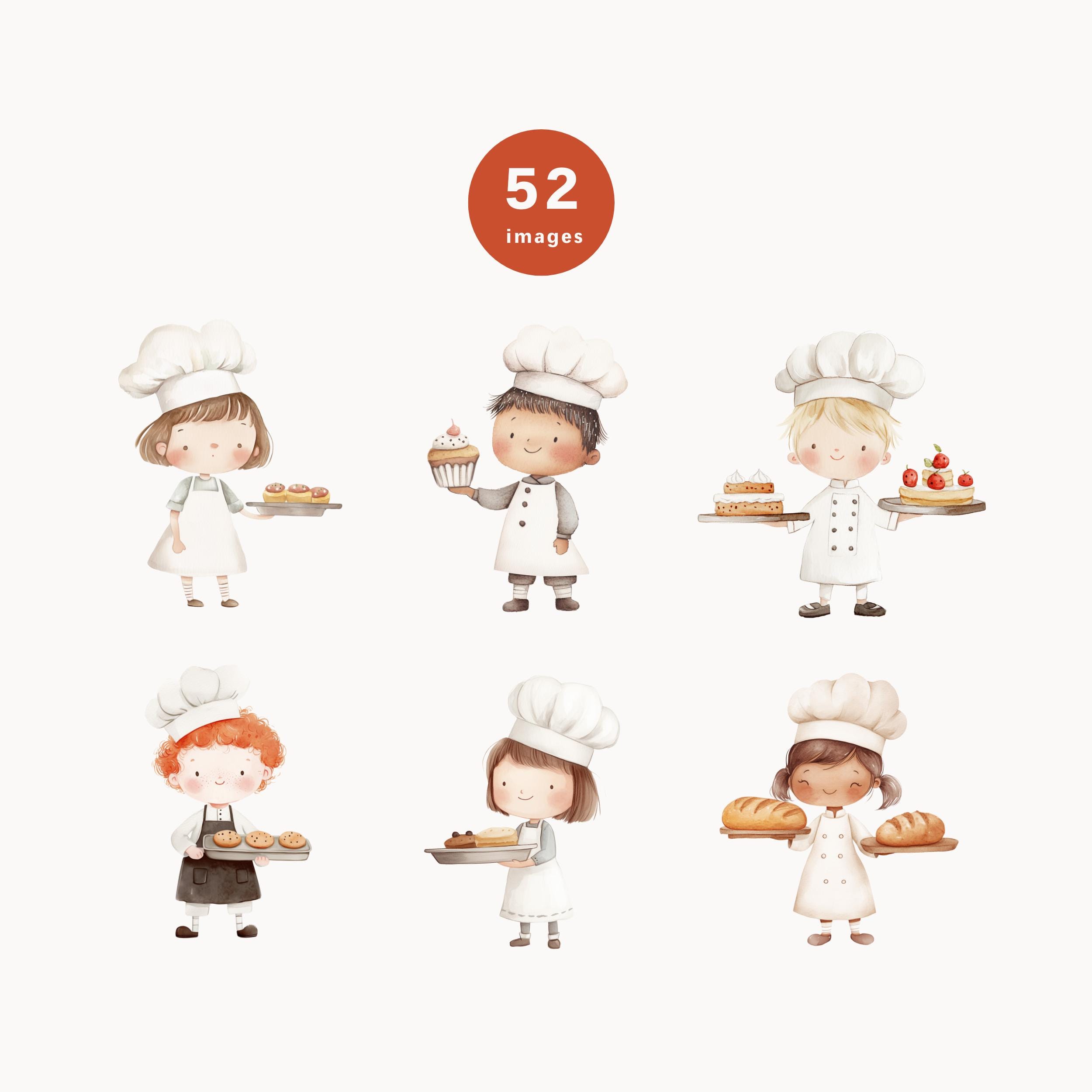 Cute Watercolor Baking Clipart, Bakery Clipart, Home Activies, Baling ...