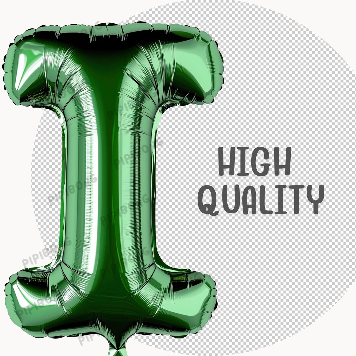 Green Foil Balloon Alphabet Clip Art, Green Alphabet Graphics in PNG ...
