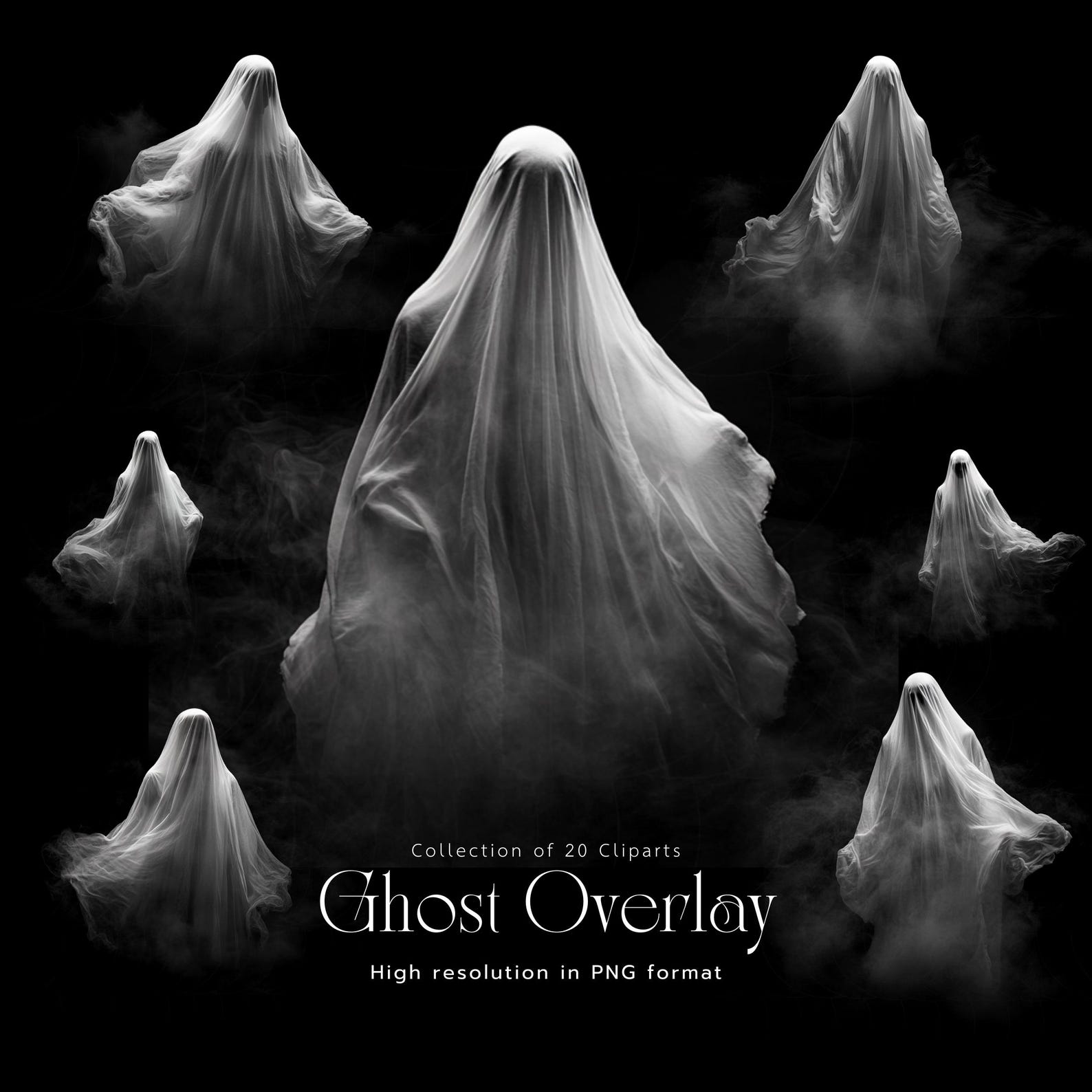 Ghost Overlay, Ghost Png, Ghost Clipart, Float Ghosts, Spooky Overlays ...