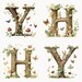 Woodland Alphabet Letter Clipart, Animals Alphabet, Alphabet Watercolor ...