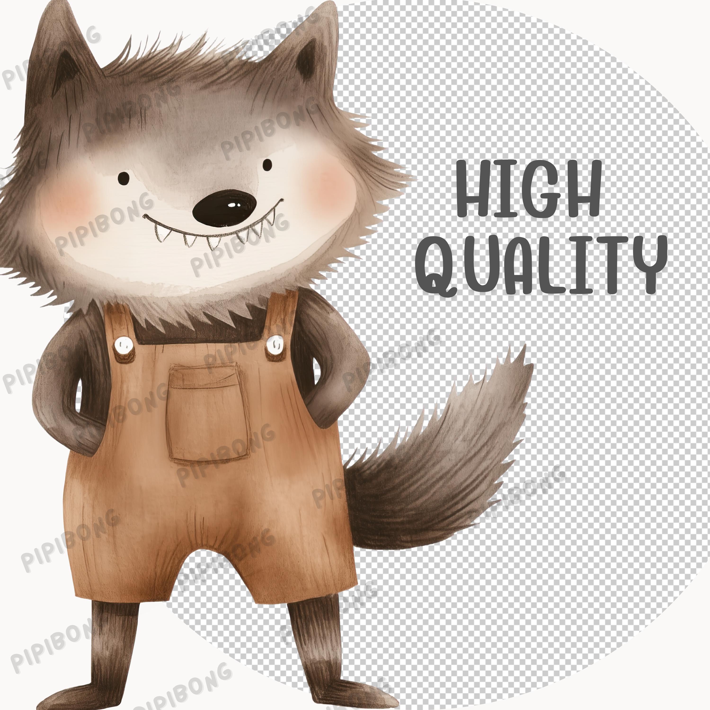Little Red Riding Hood Cute Watercolor Clipart, Woodland Animals ...