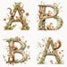 Woodland Alphabet Letter Clipart, Animals Alphabet, Alphabet Watercolor ...