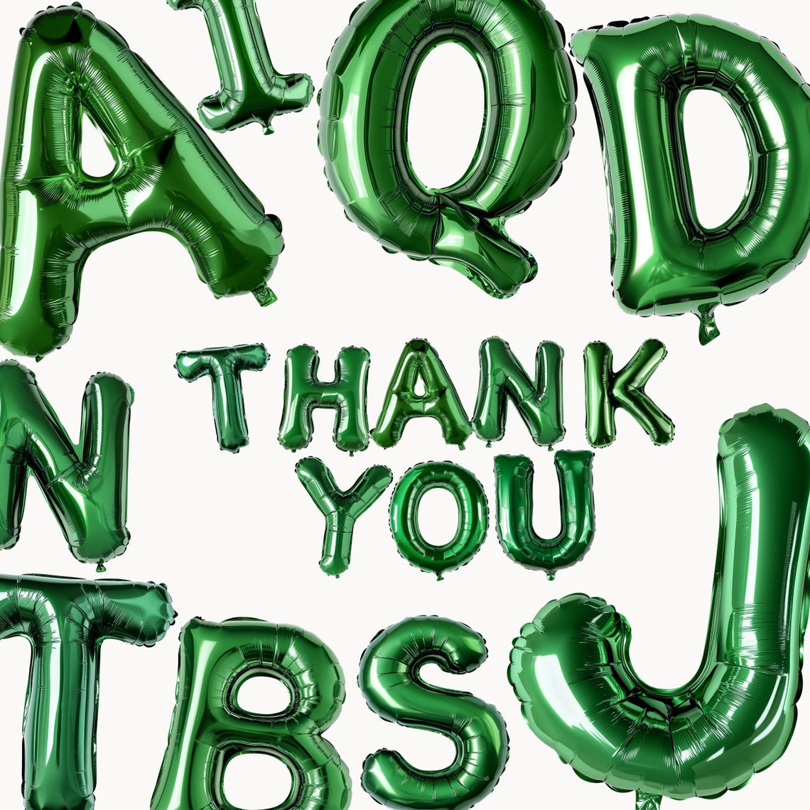 Green Foil Balloon Alphabet Clip Art, Green Alphabet Graphics in PNG ...