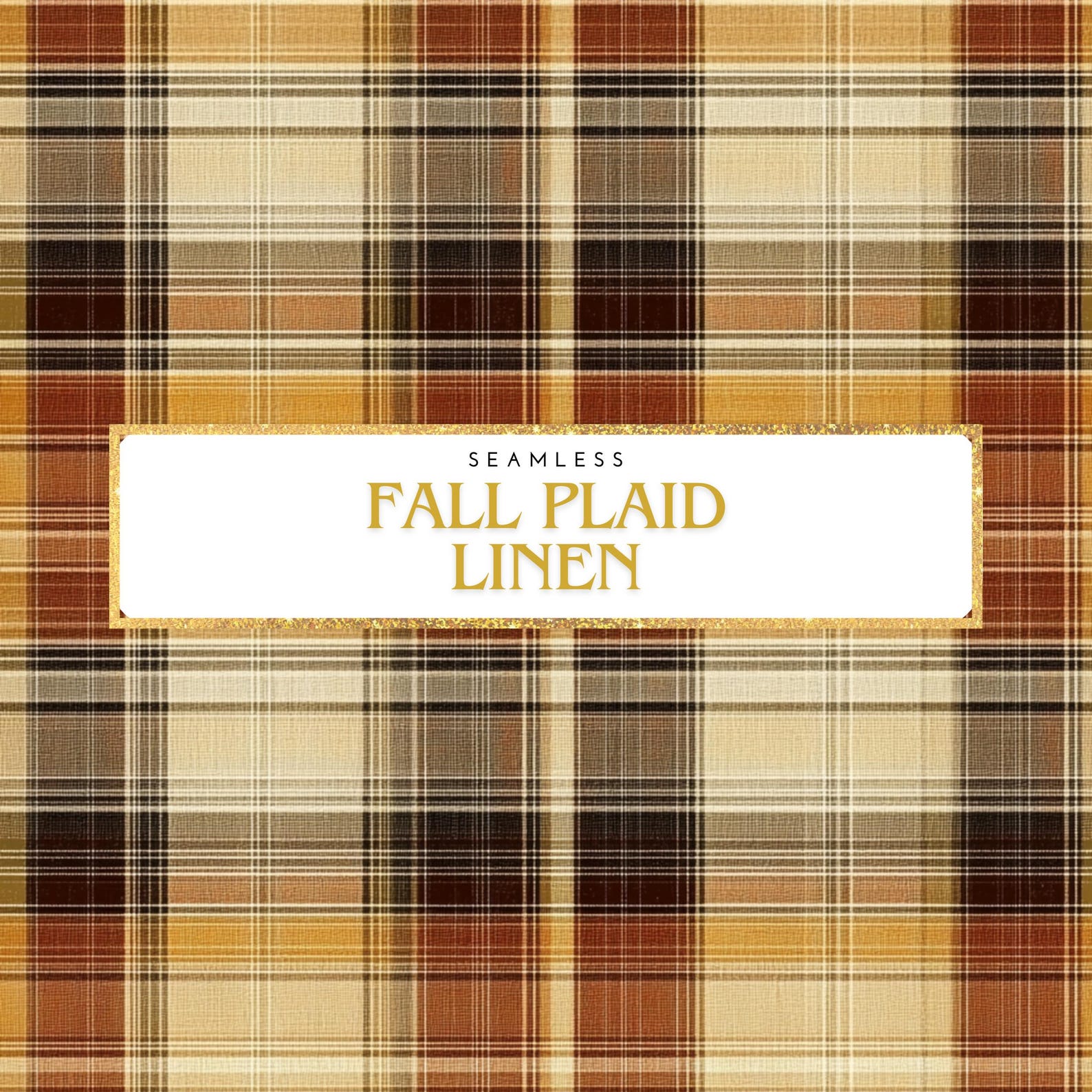 Fall Plaid Linen Seamless Pattern, Digital Paper, Rustic Autumn Digital ...
