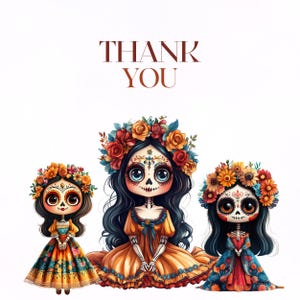 Cute Dolls La Catrina Day of the Dead PNG Clipart Día De Los Muertos ...