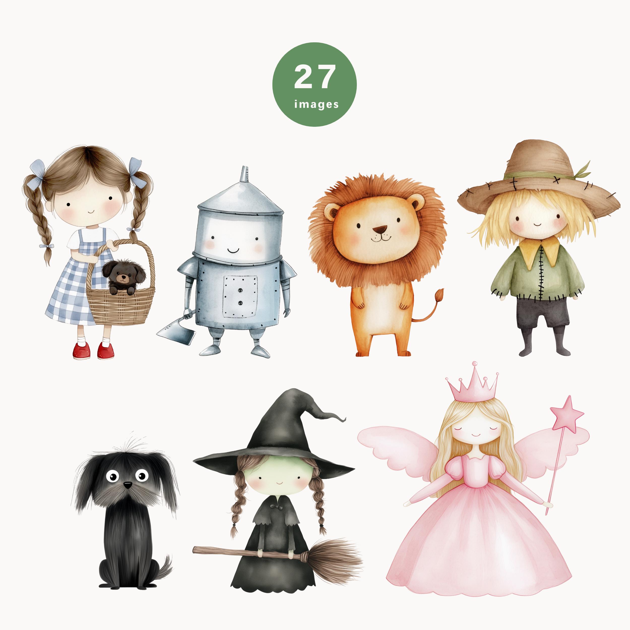Wizard of Oz Clipart, Dorothy Clipart, Wizard PNG, Tin Man, Cowardly ...