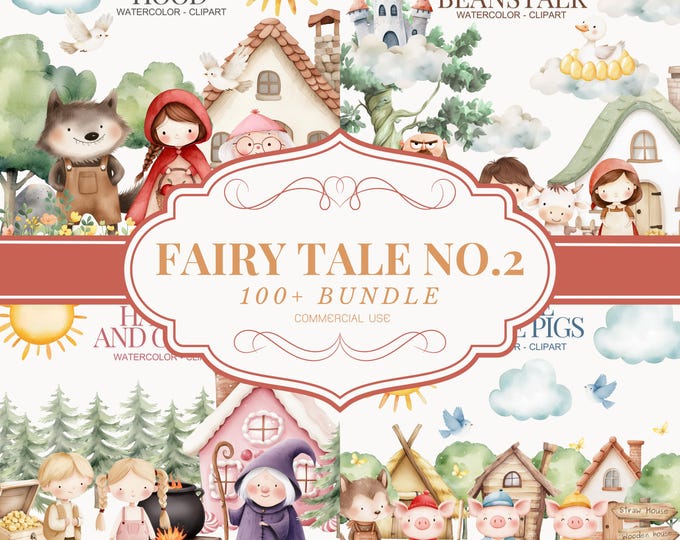 43 Aquarell Fairy Tales Clipart - Magisch, Prinzessin, Mittelalter ...