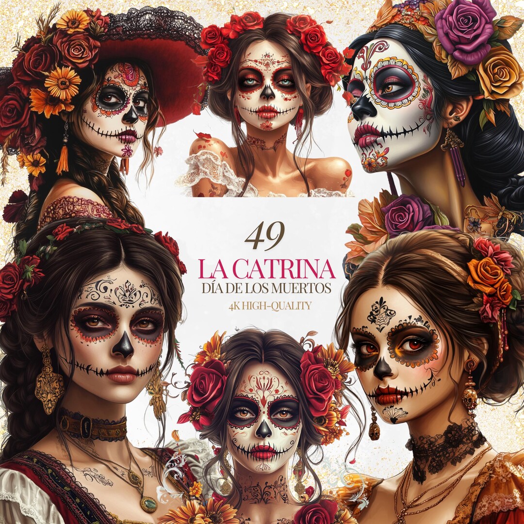 La Catrina Day of the Dead PNG Clipart Día De Los Muertos Art, Floral ...