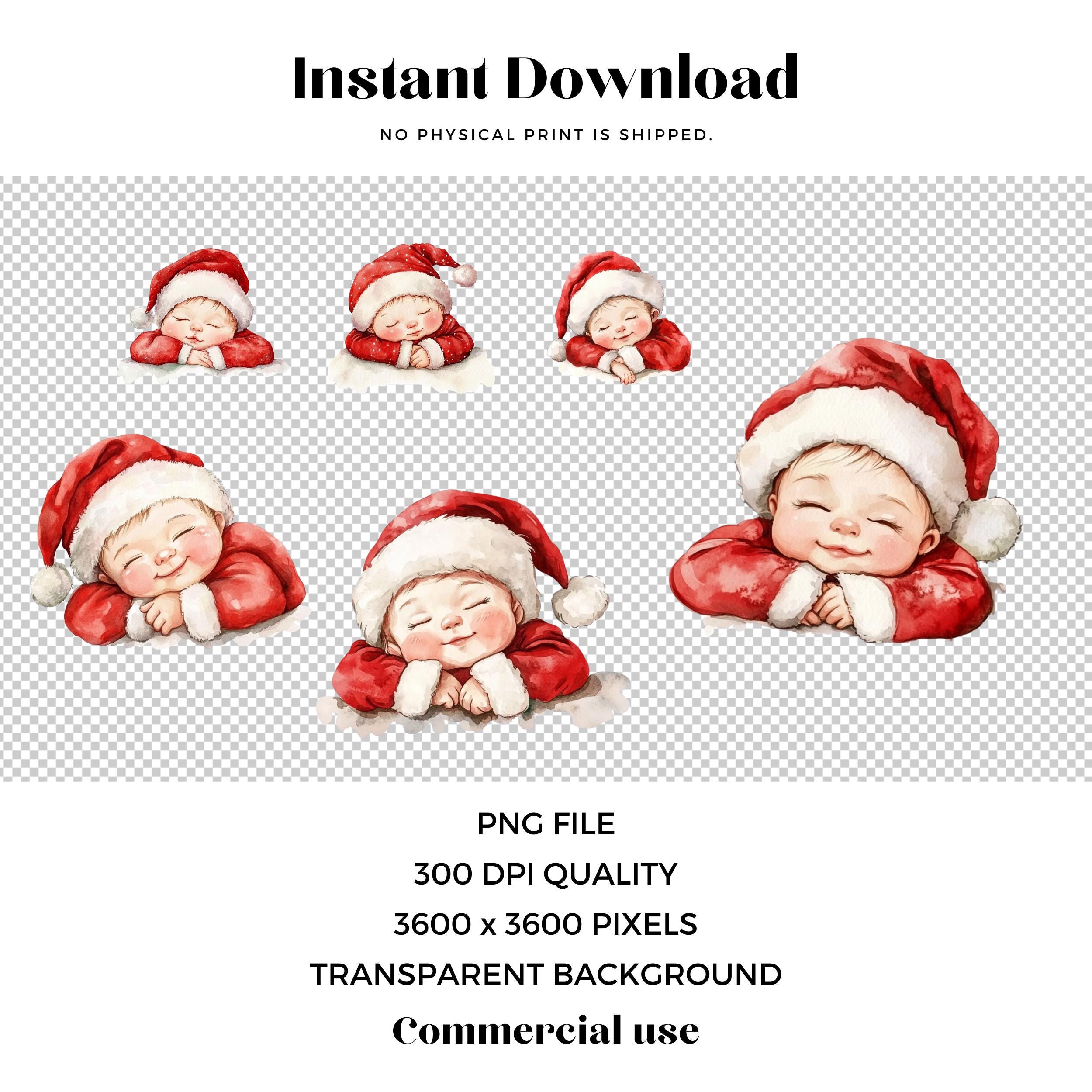 Cute Baby Santa, Cute Santa, Sleeping Santa, Baby Santa Claus PNG ...