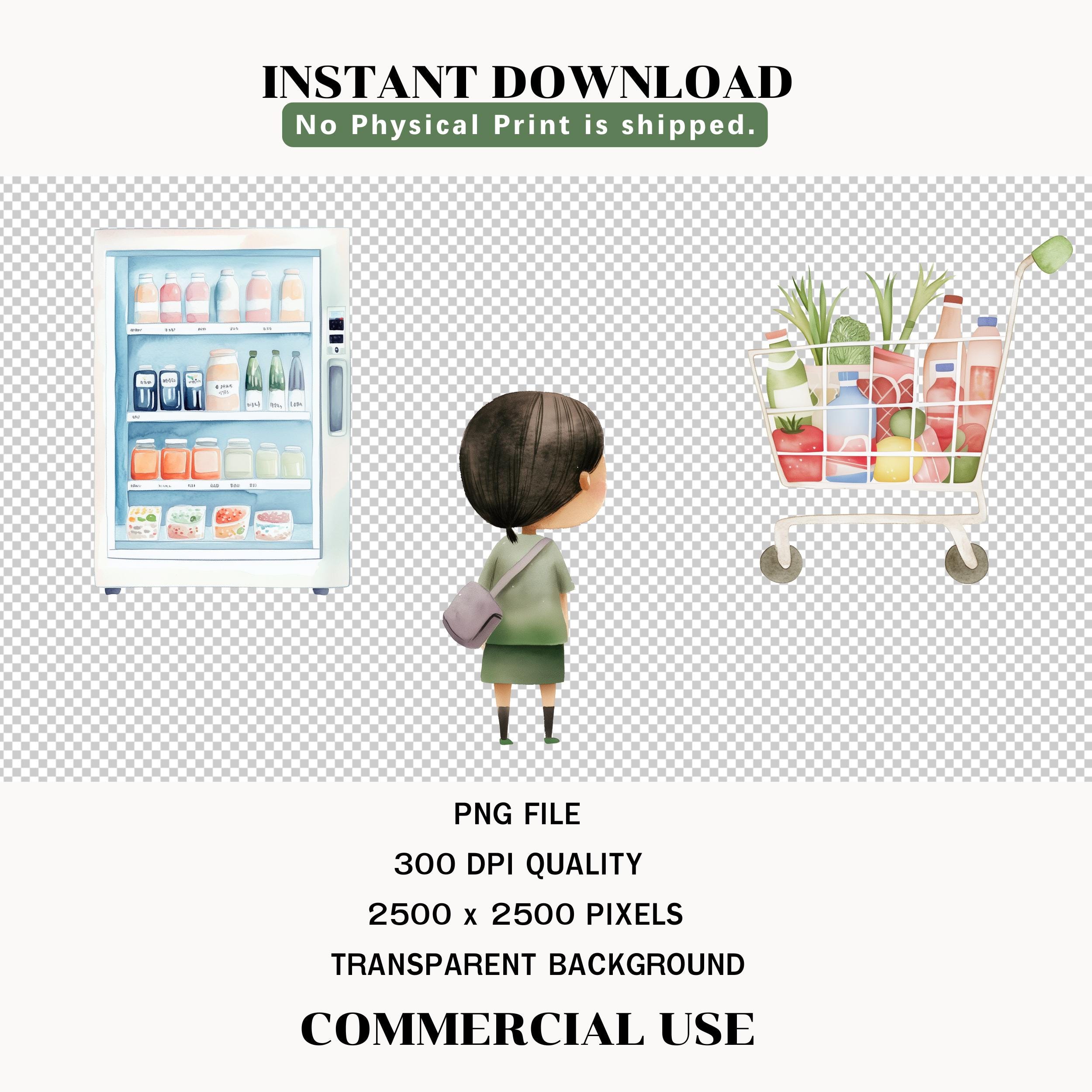 Grocery Store, Supermarket Clipart, Mini Mart, Canned Food Clipart ...