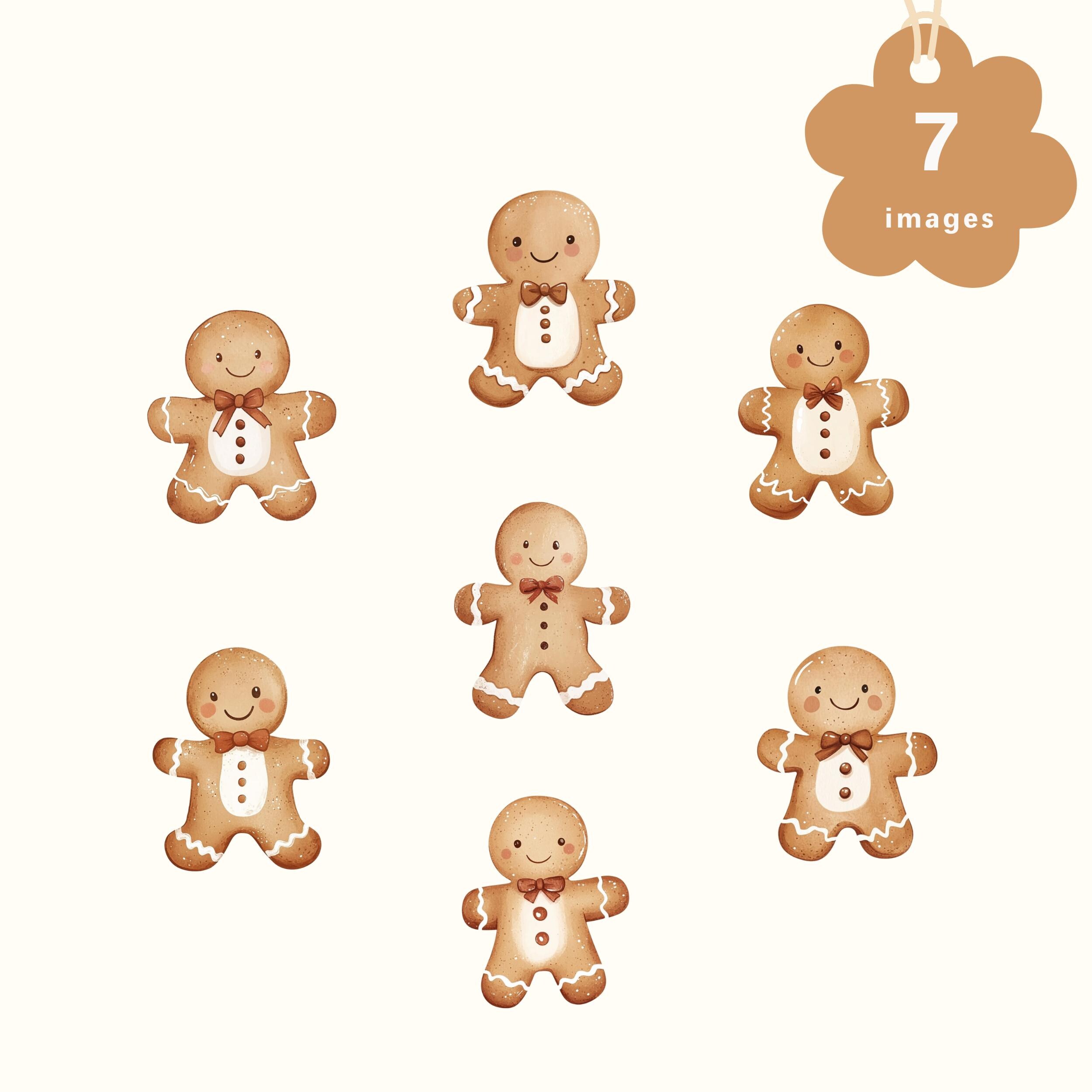 Cute Gingerbread Clipart PNG, Christmas Clipart, Watercolor Gingerbread ...