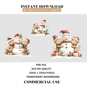 Cute Gingerbread Clipart Png,christmas Clipart,watercolor Christmas ...