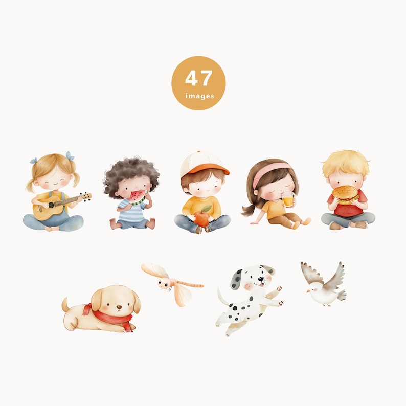 Picnic Watercolor Animals ,picnic Party Clipart,cute Picnic Clipart ...