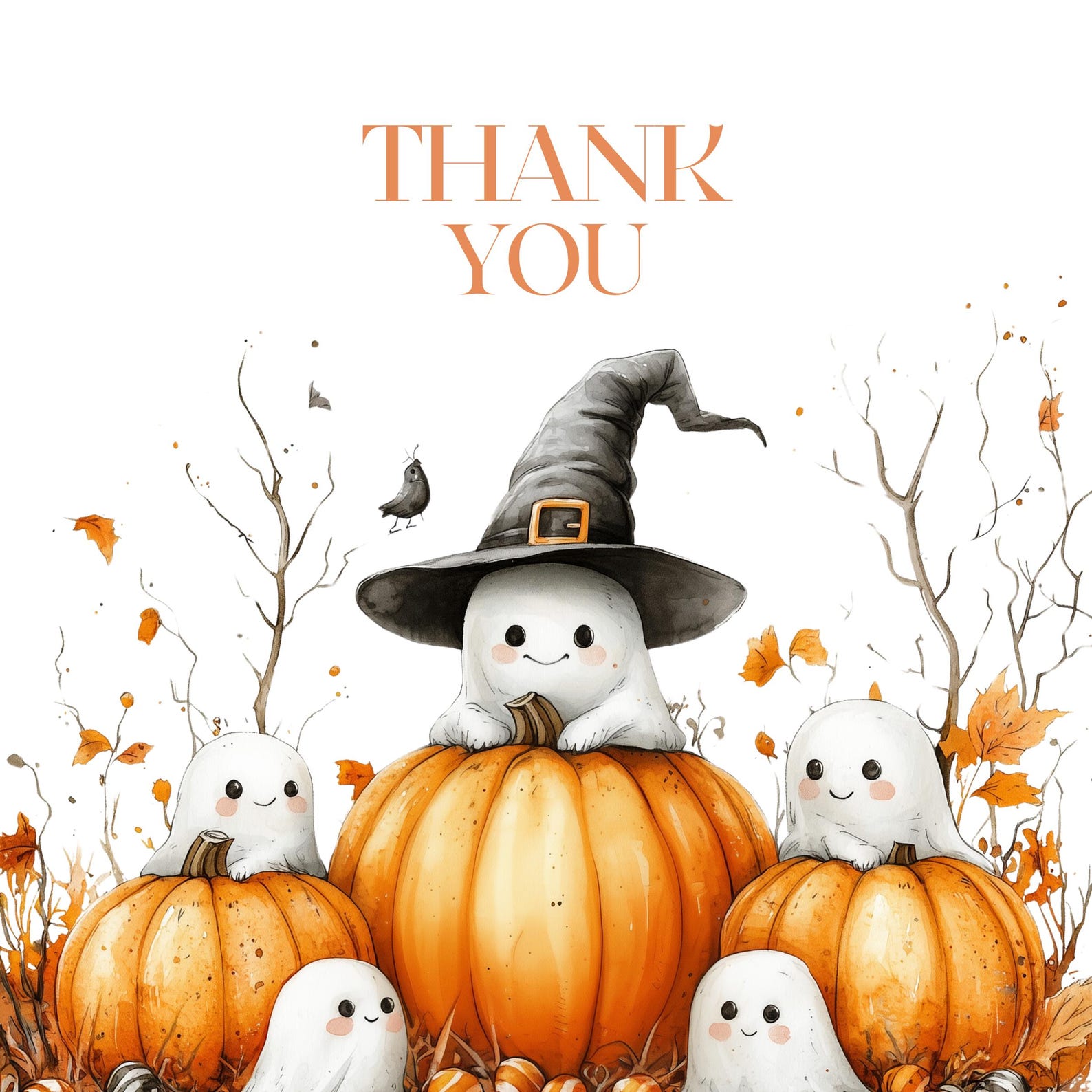 Halloween Cute Ghost Patterns, Cute Ghost , Halloween Card, Digital ...
