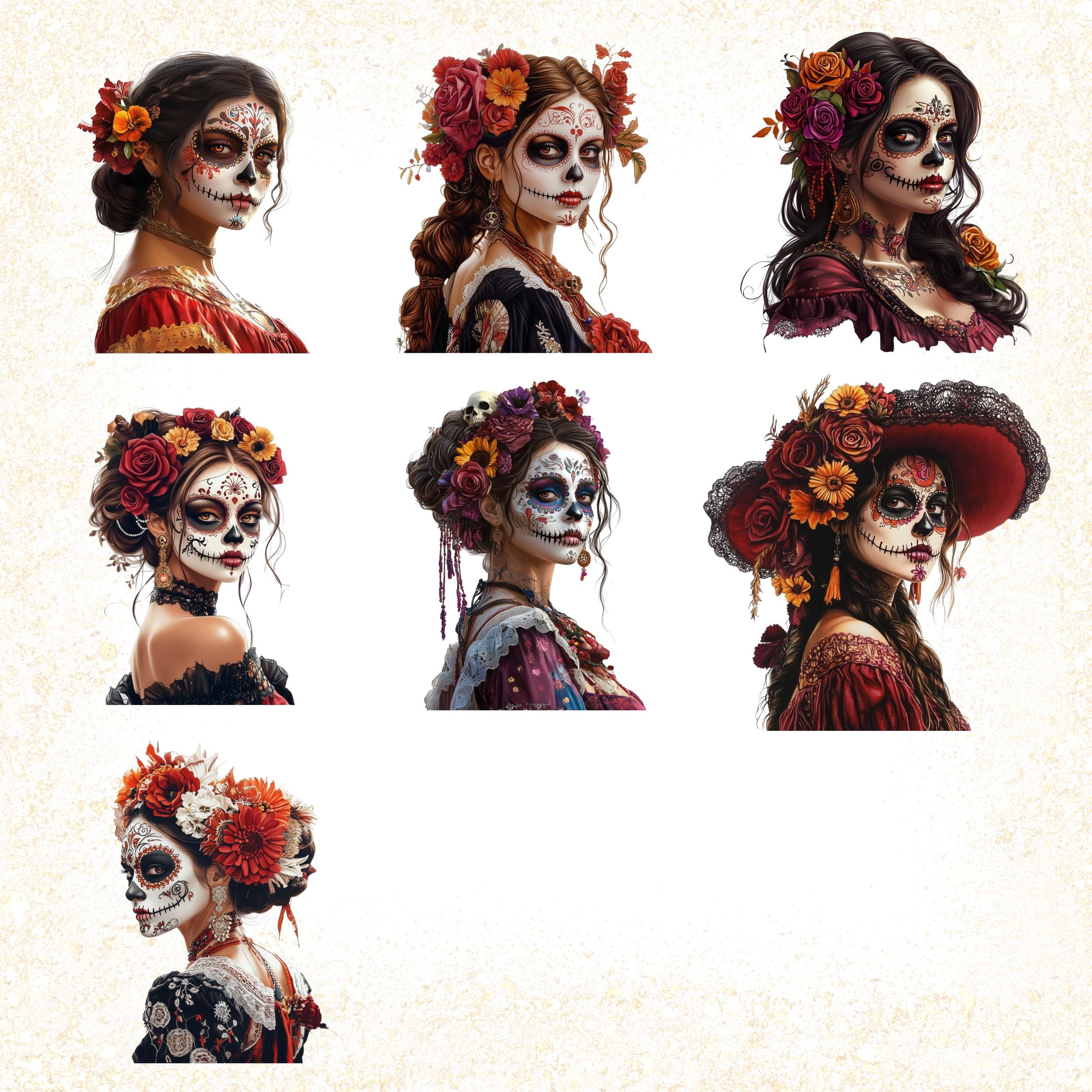 La Catrina Day of the Dead PNG Clipart Día De Los Muertos Art, Floral ...