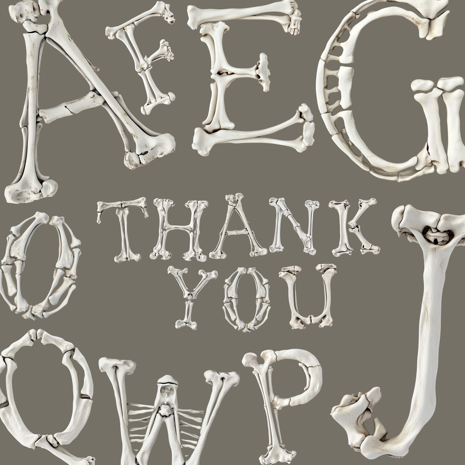 Bones Alphabet Png 2 Pack, Bones Font, Bones Letter Png, Bones Clipart ...