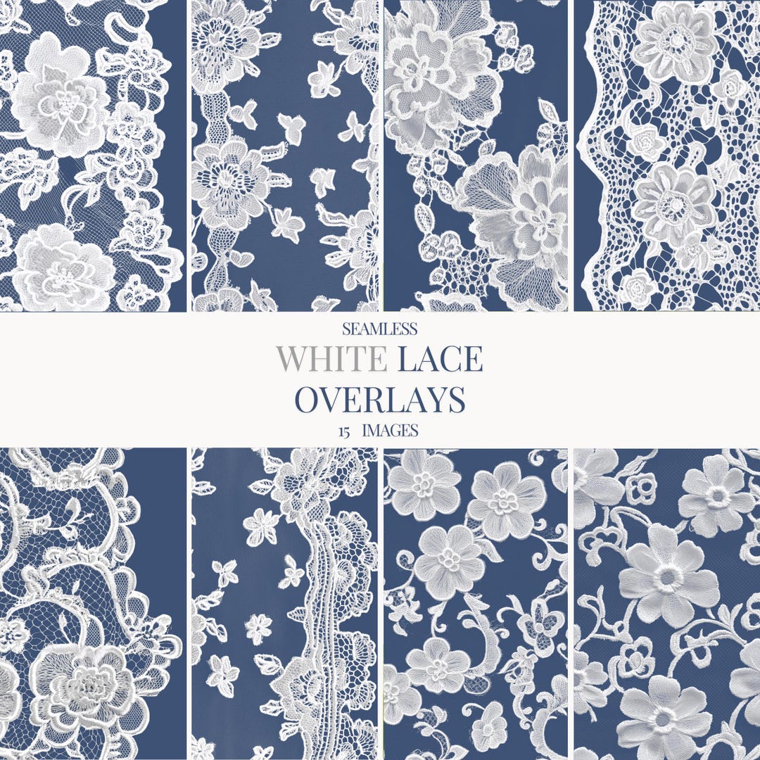 White Lace Overlays, Transparent Digital Paper , Card ,scrapbooking ...