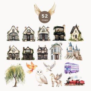 Wizard School Clipart, Cute Wizard Clipart, Cute Witch Clipart ...