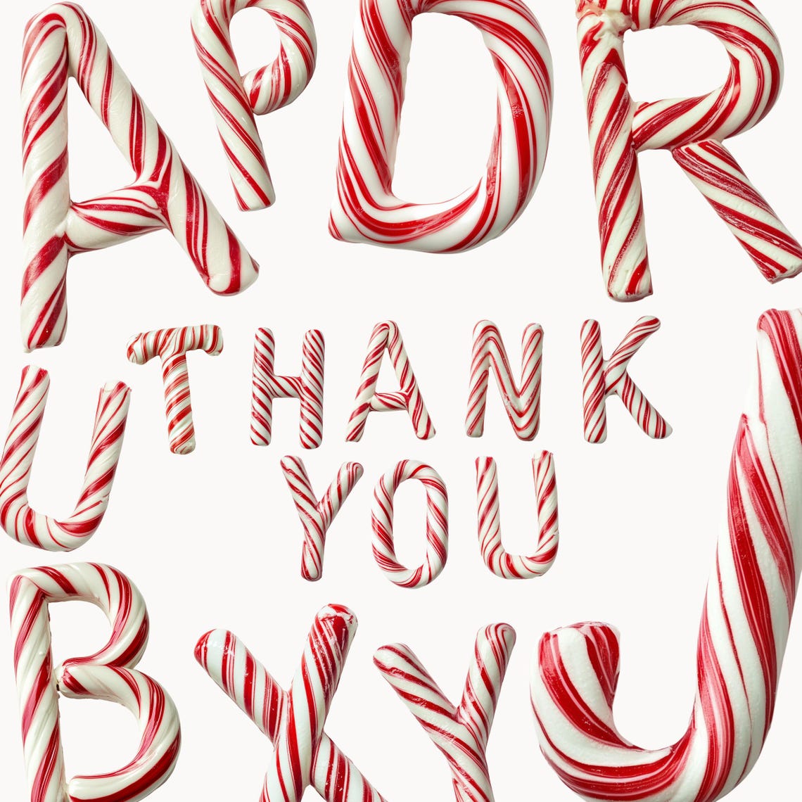 Candy Cane Alphabet, Cricut & Printable Candy Cane Alpha, Candy ...