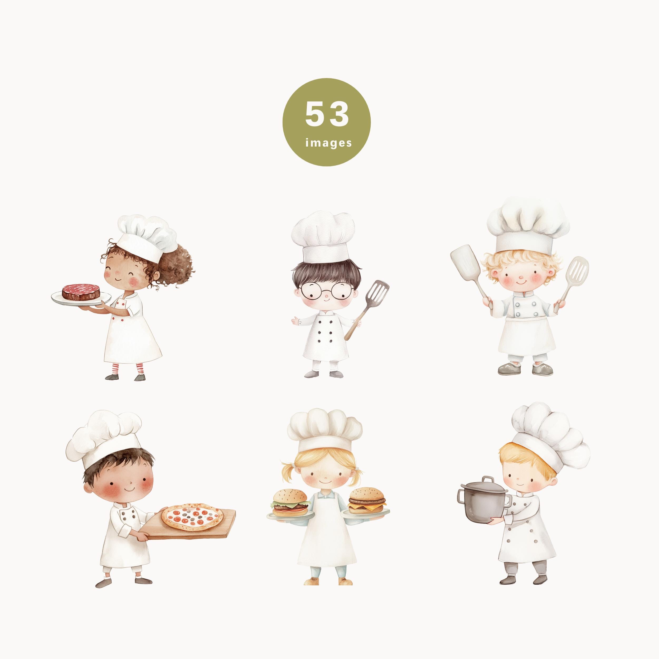 Cute Little Chef Clipart,cooking Clipart,kittle Chef, Kitchen Png ...