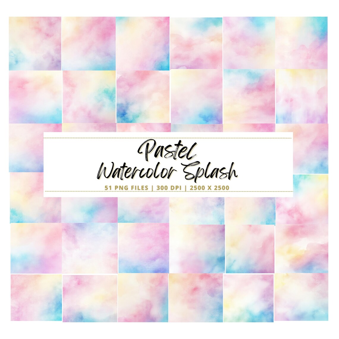 Pastel Watercolor Digital Paper, Pastel Rainbow Paper, Pastel Digital ...