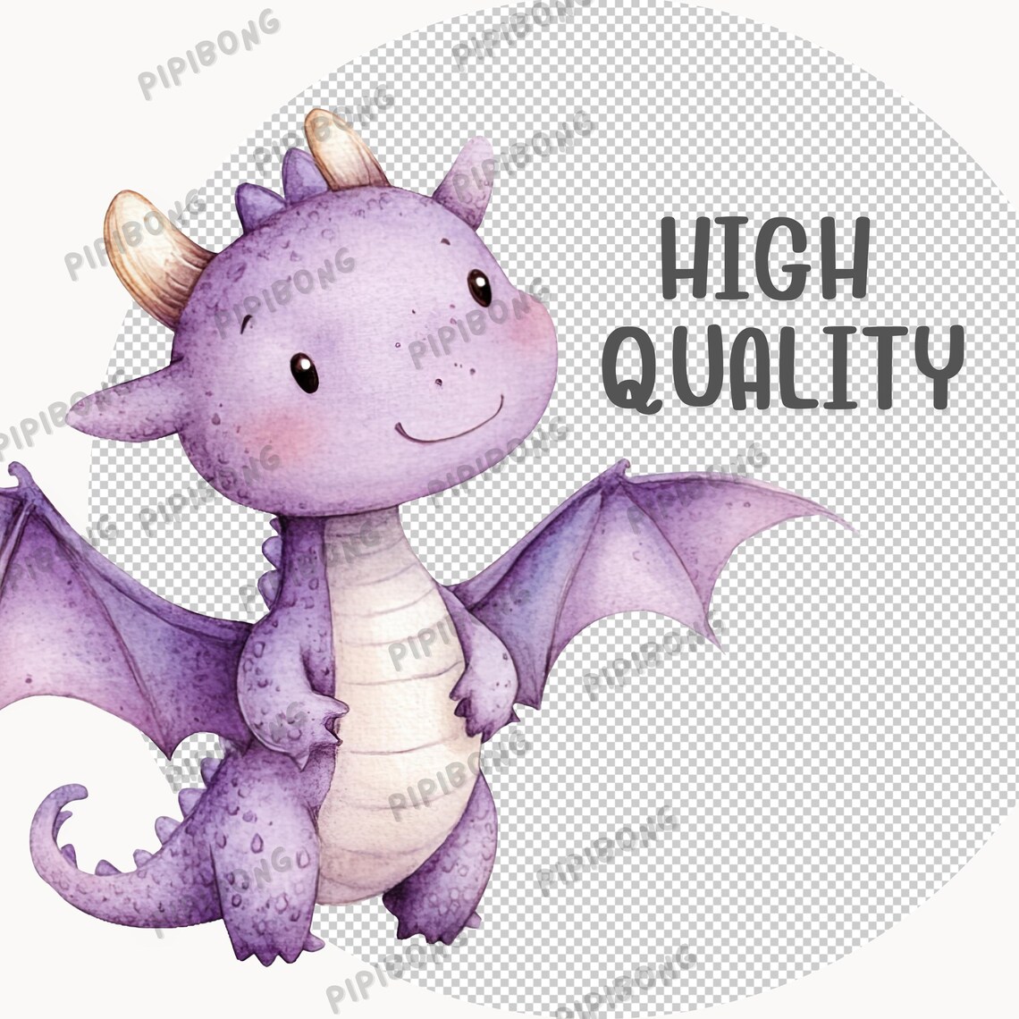 Baby Dragon Nursery Clipart Set, Cute Dragon PNG, Cute Fantasy Dragons ...