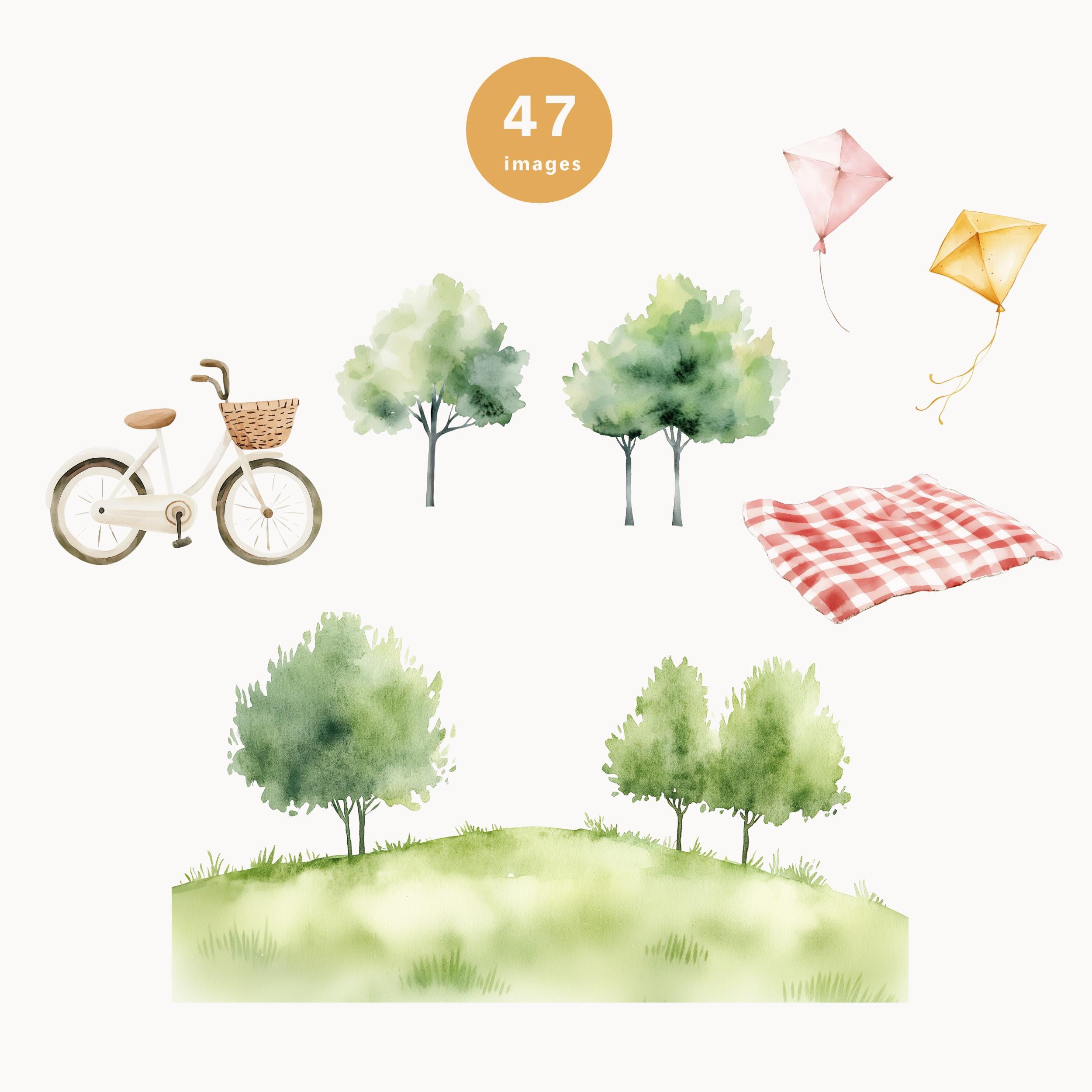 Picnic Watercolor Animals ,picnic Party Clipart,cute Picnic Clipart ...