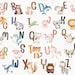 Watercolor Animals A-Z Clipart, Animal Alphabet Clipart, Nursery Decor ...