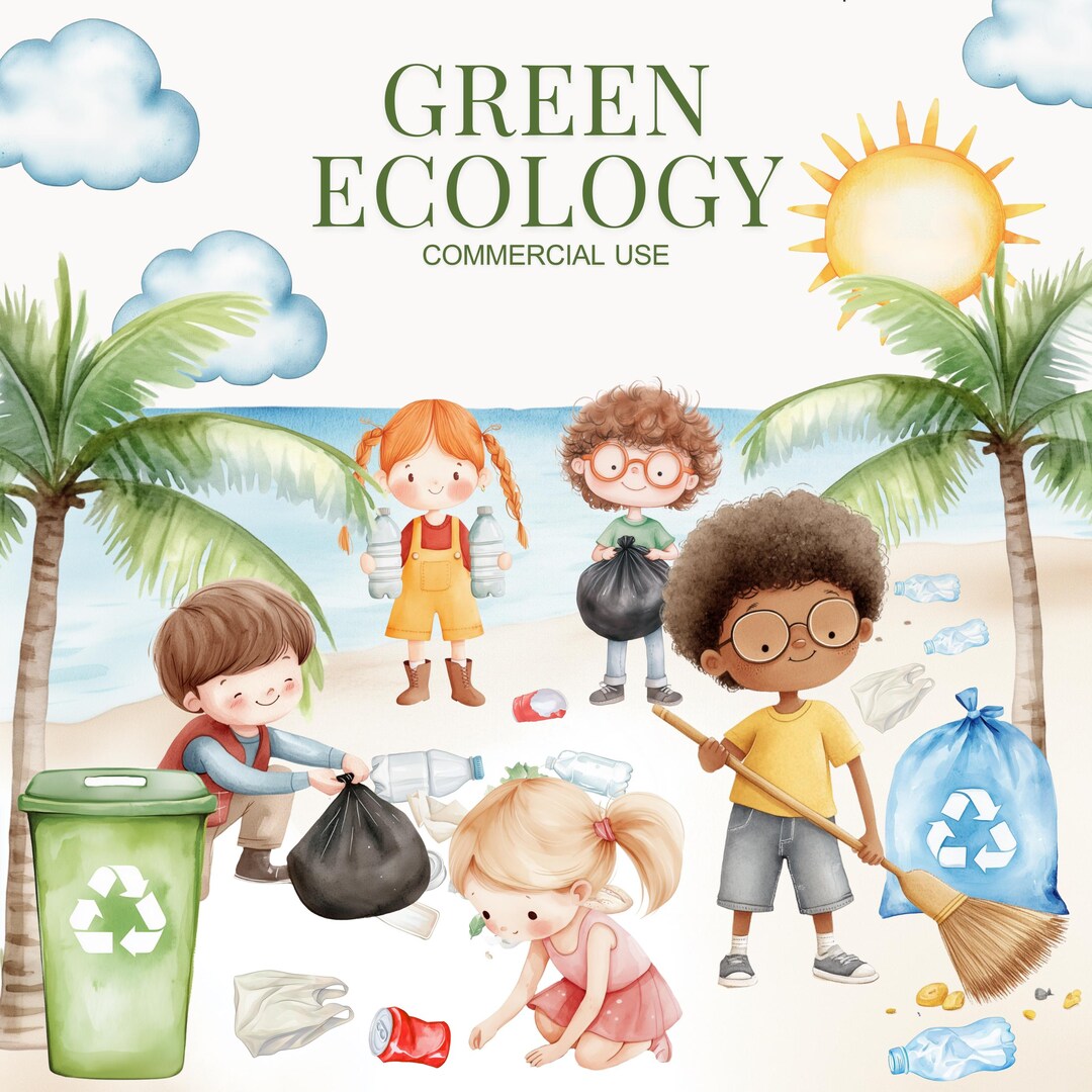 Cute Earth Day Clipart, Environment Clipart, Eco Friendly Recycle ...