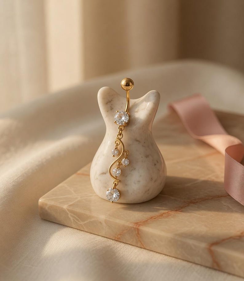 Gold Belly Button Rings Pack, Stainless Steel Navel Piercing Jewelry - Etsy