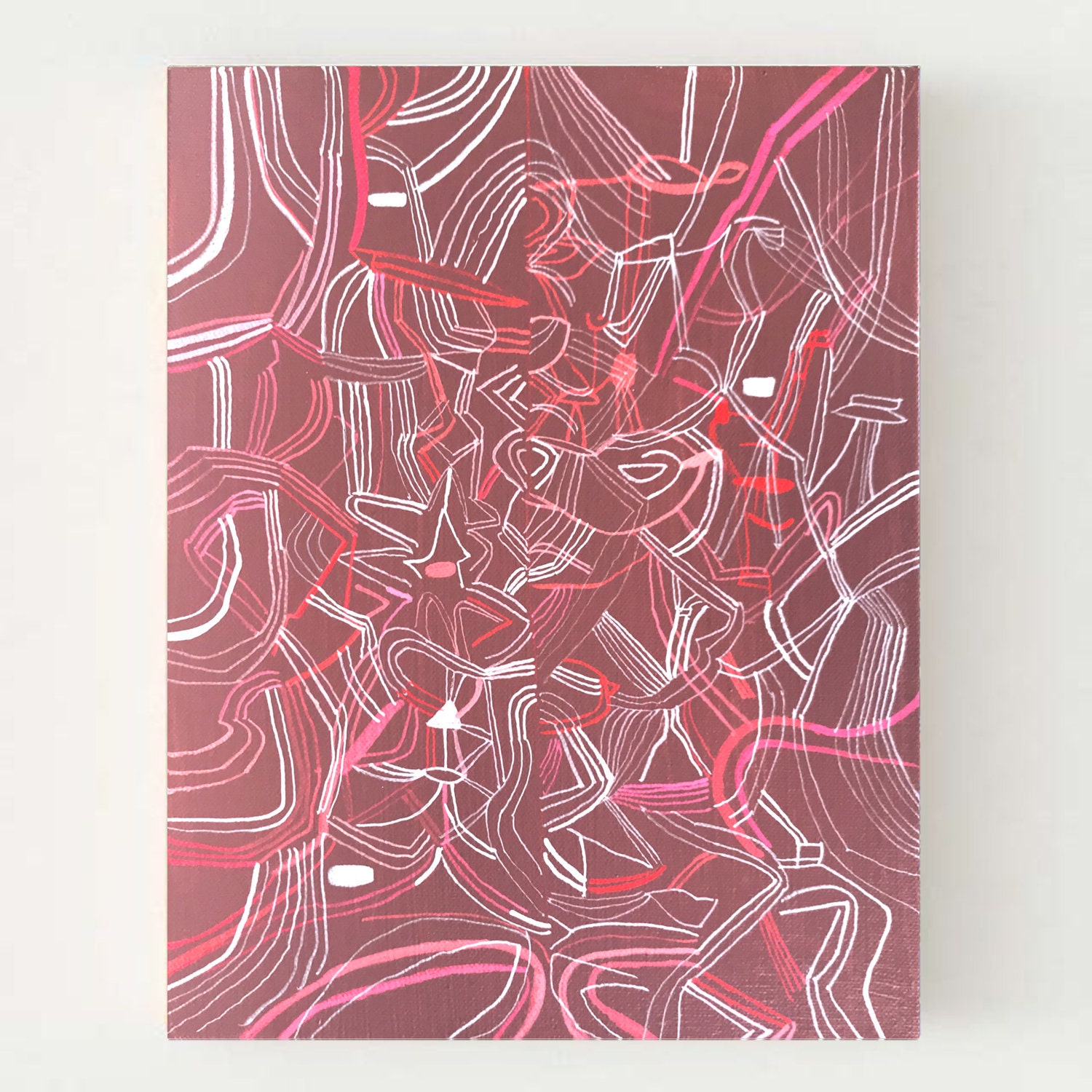 rhodonite - original 9 x 12 painting