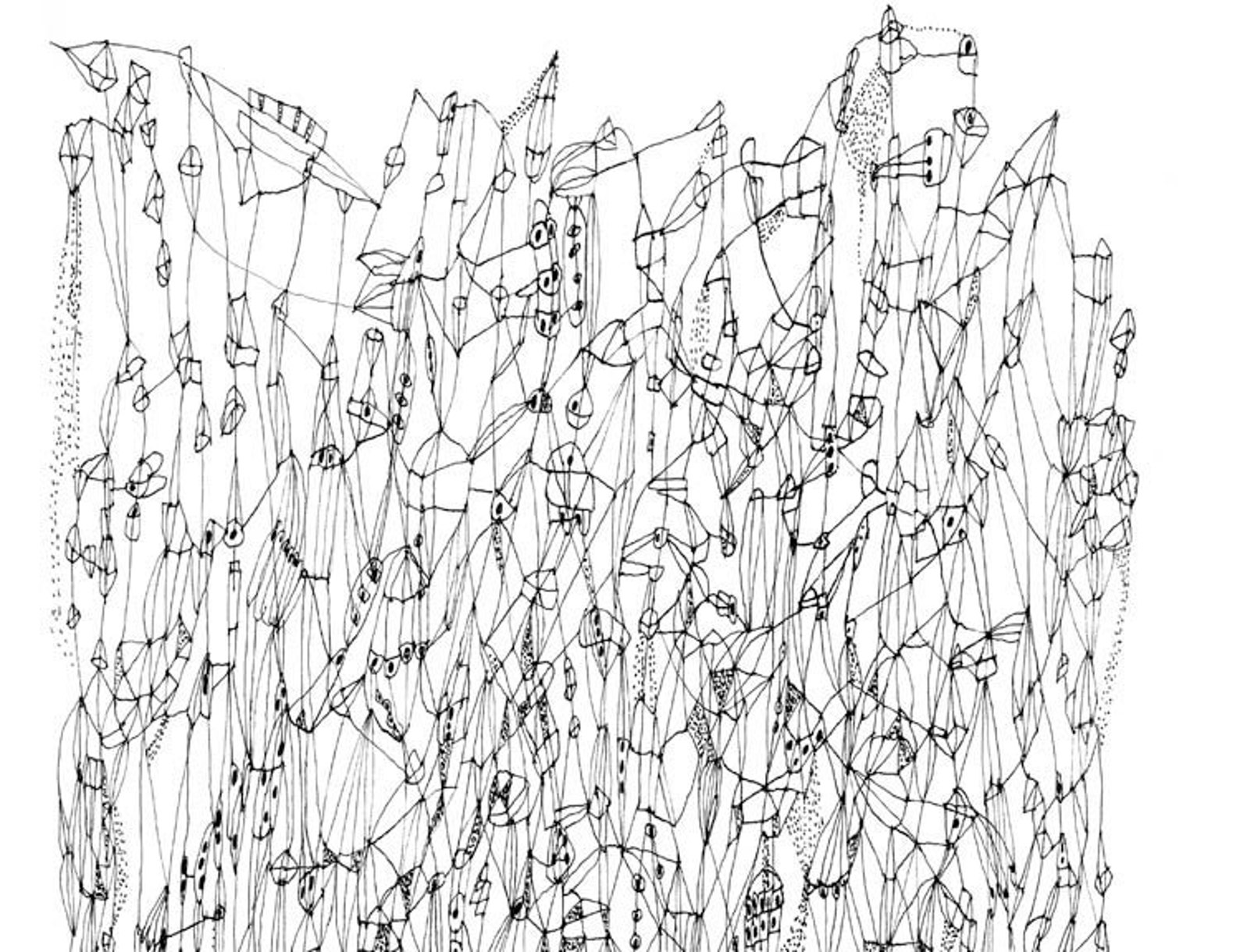 Star Chart - Line Drawing Art Print From Original Drawing Black and ...