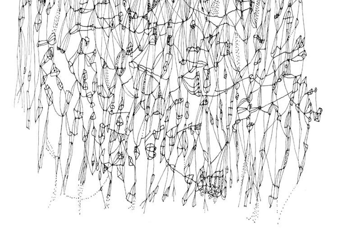 Star Chart - Line Drawing Art Print From Original Drawing Black and ...