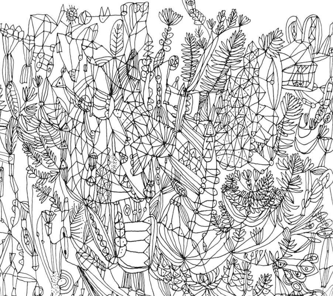 Nurture - Abstract Print From Drawing Fine Art Drawing Original Plant ...