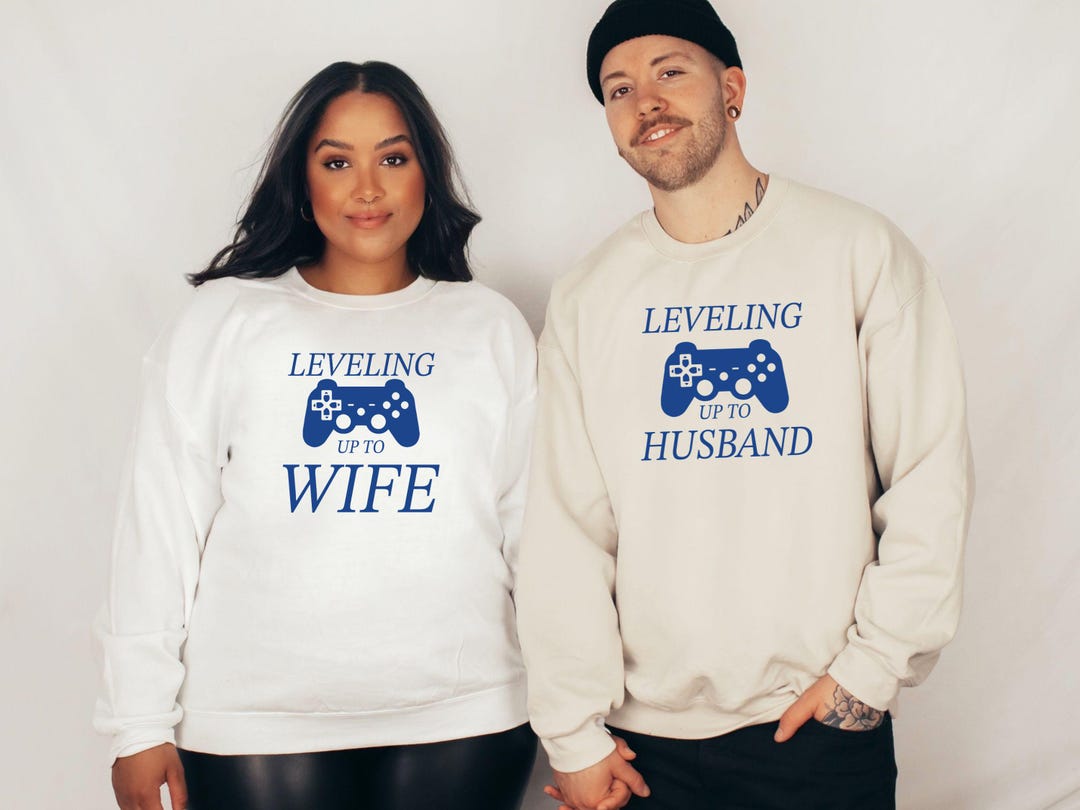 Leveling up to Wife/husband Sweatshirt, Gamer Wedding Gift - Etsy