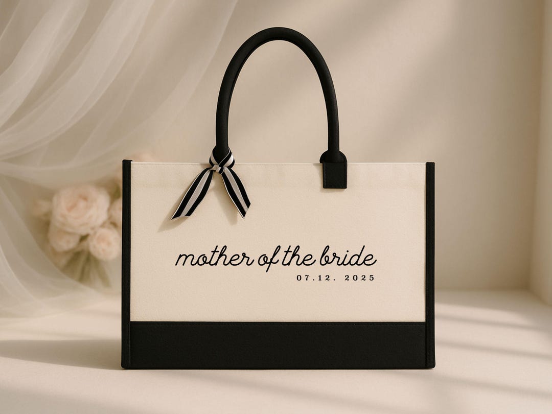 Custom Mother of the Bride Gift Cornered Tote Bag, Mother of the Groom ...