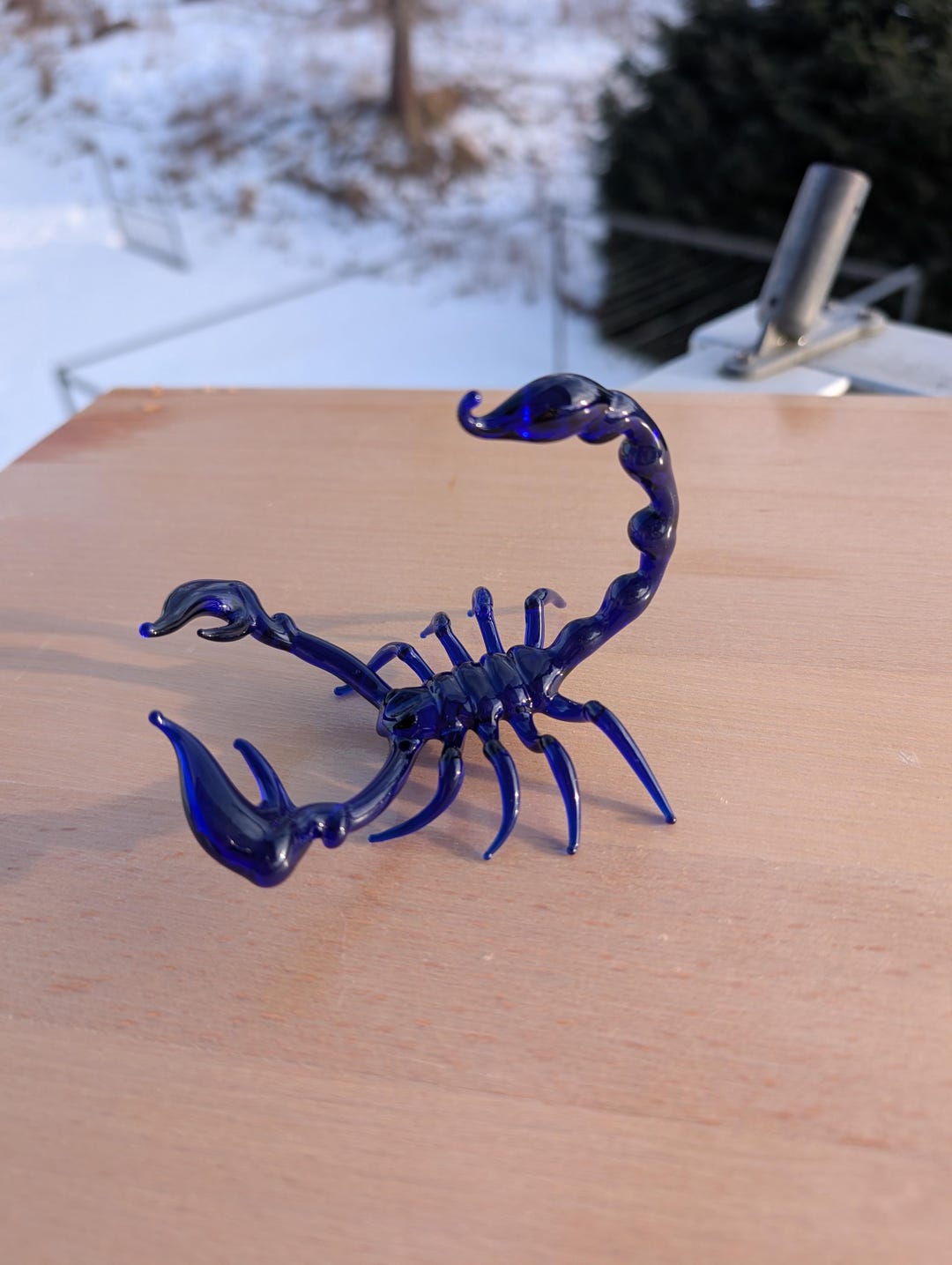 Deep Blue Blown Glass Scorpion in Lampwork Technique, Blue Glass ...