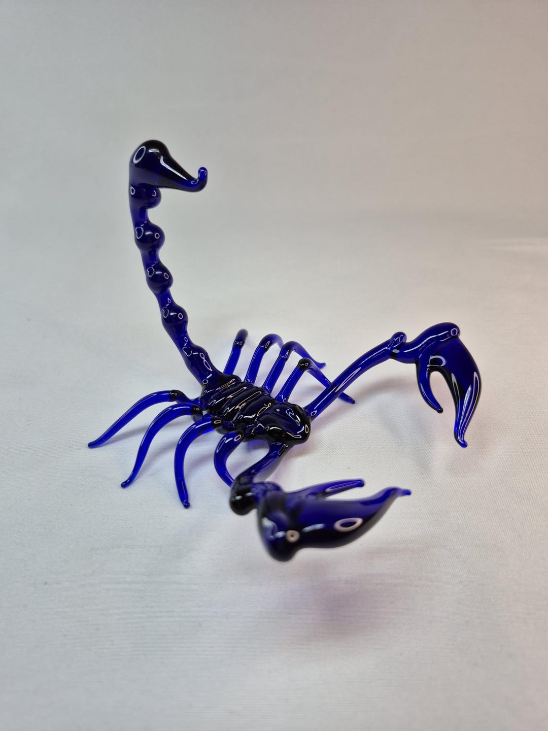 Handmade Deep Blue Glass Scorpion: Lampwork Art Figurine - Etsy