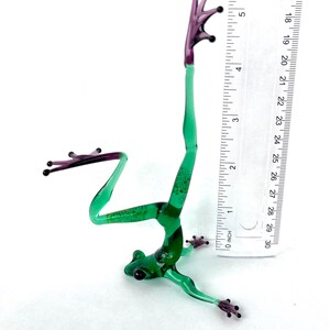 Yogi Frog, Glass Frog, Glass Green Frog. Figurine of a Frog Made of ...