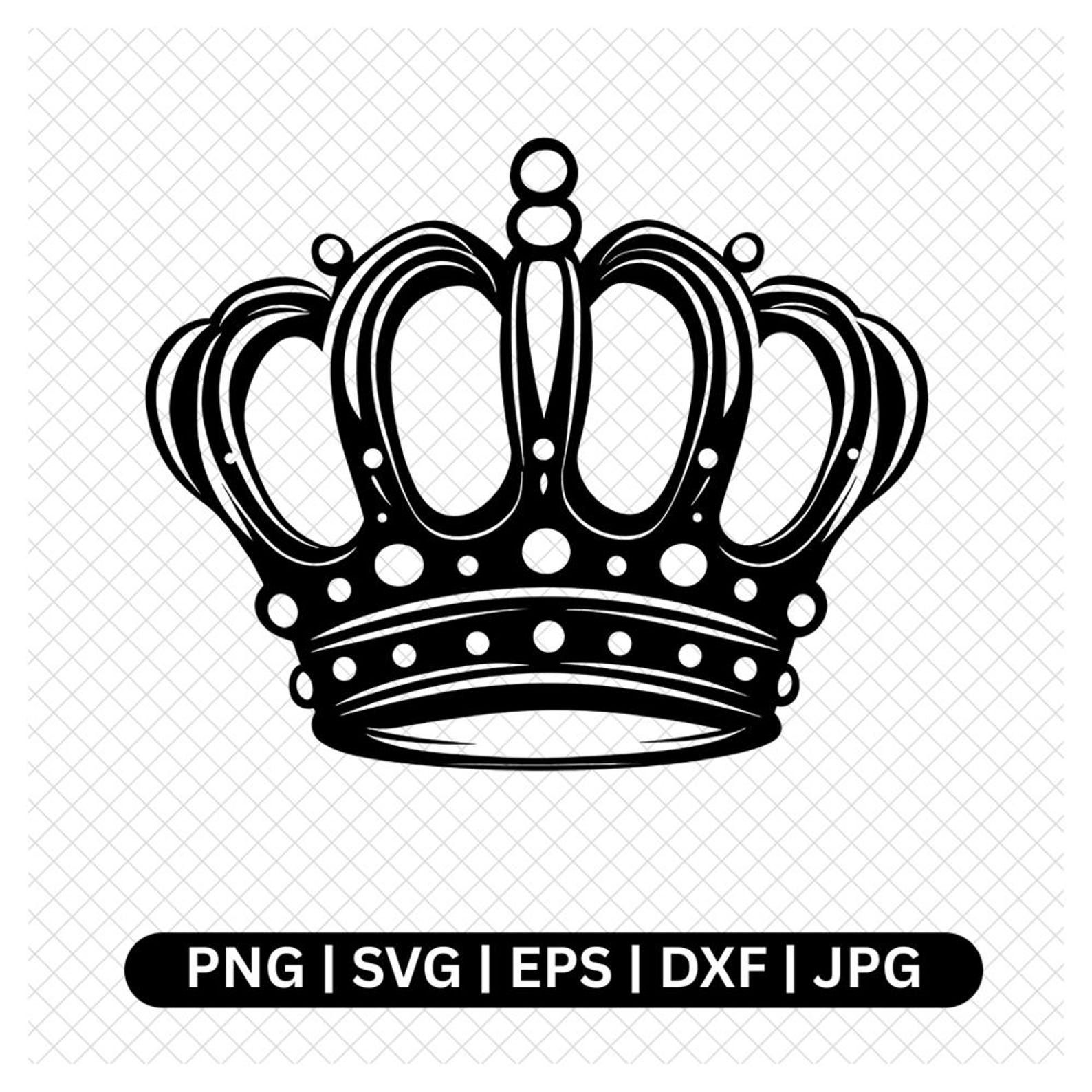 Crown Digital File, King Crown Svg, Vector Art, Printable Crown, Royal ...