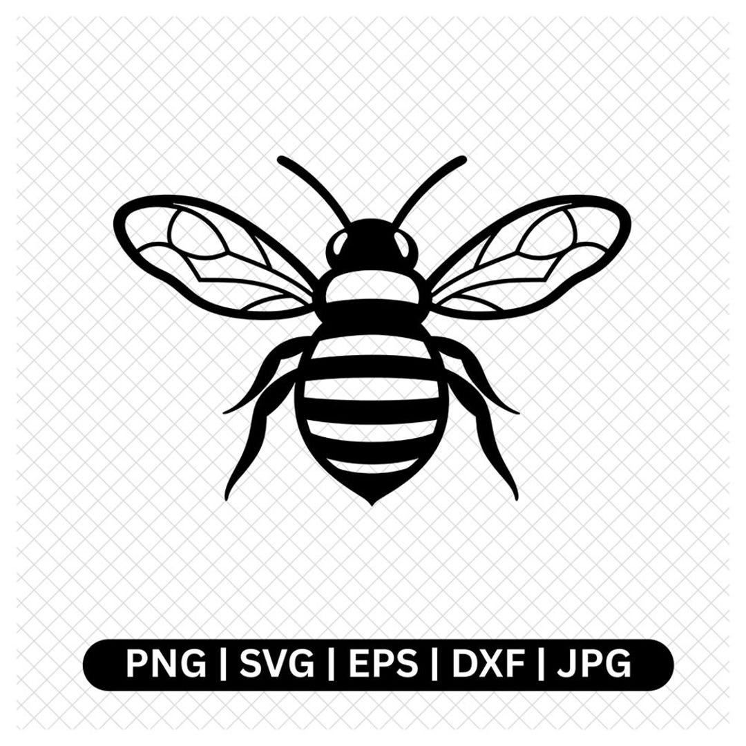 Bee Digital Vector, Honey Bee Clipart, Digital Files for Crafts, Png ...