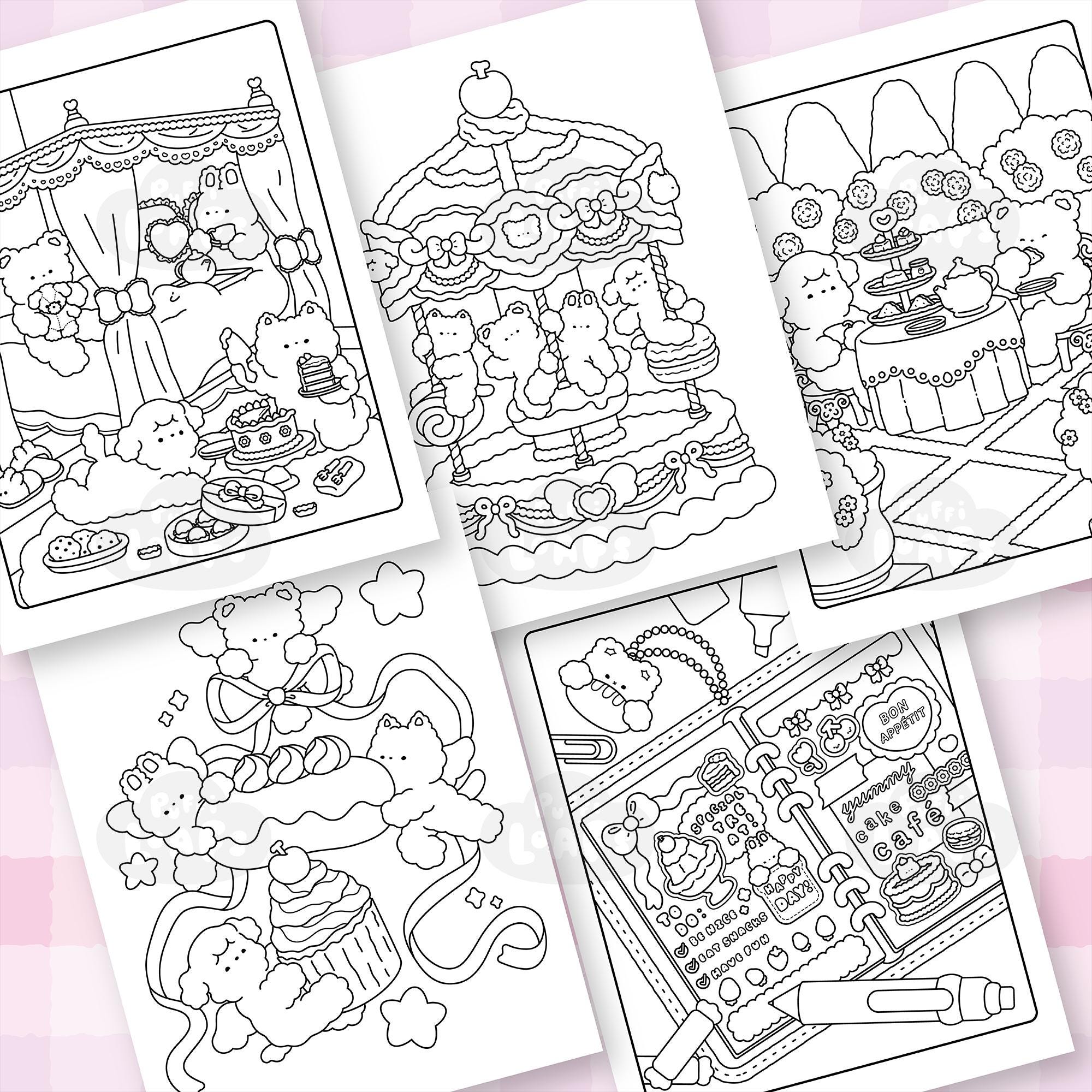 Sweet Life Special Selection 1 Digital Hand-drawn Kawaii Coloring Pages ...