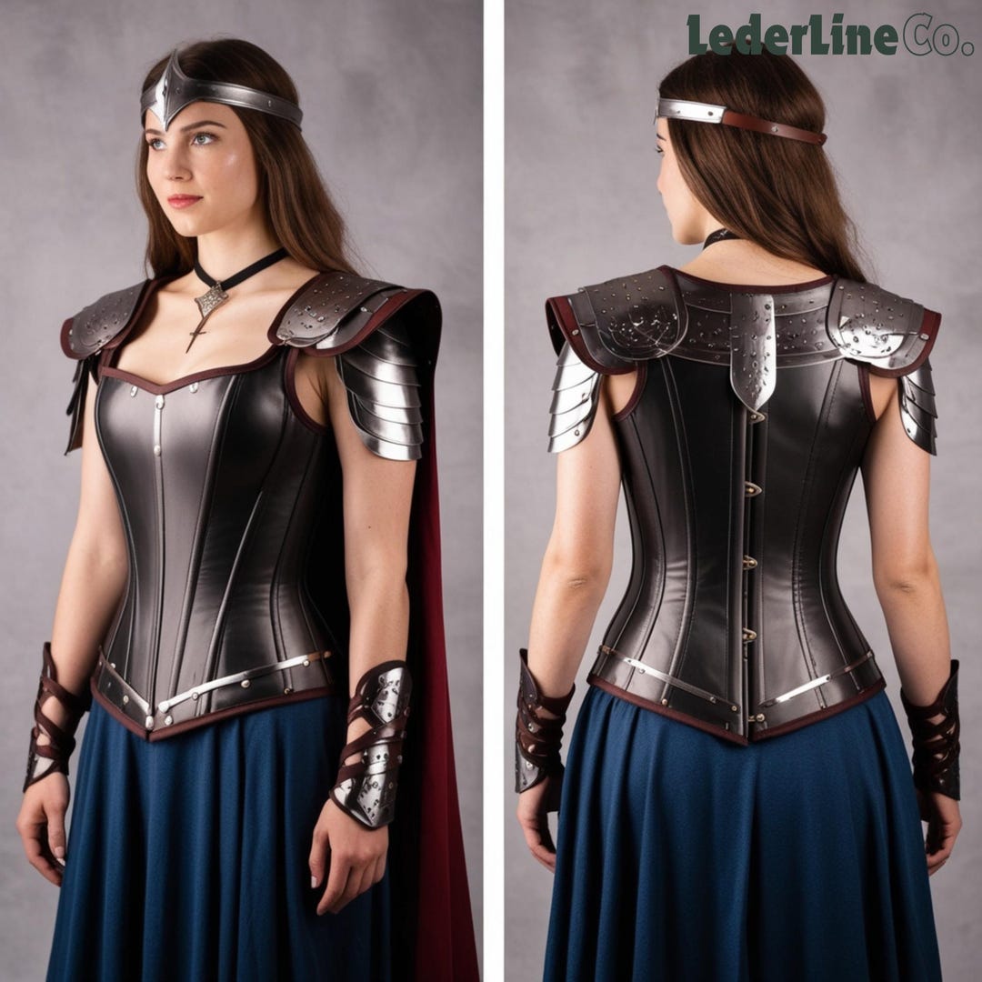 Viking Warrior Princess Corset Medieval Renaissance Cosplay Costume ...