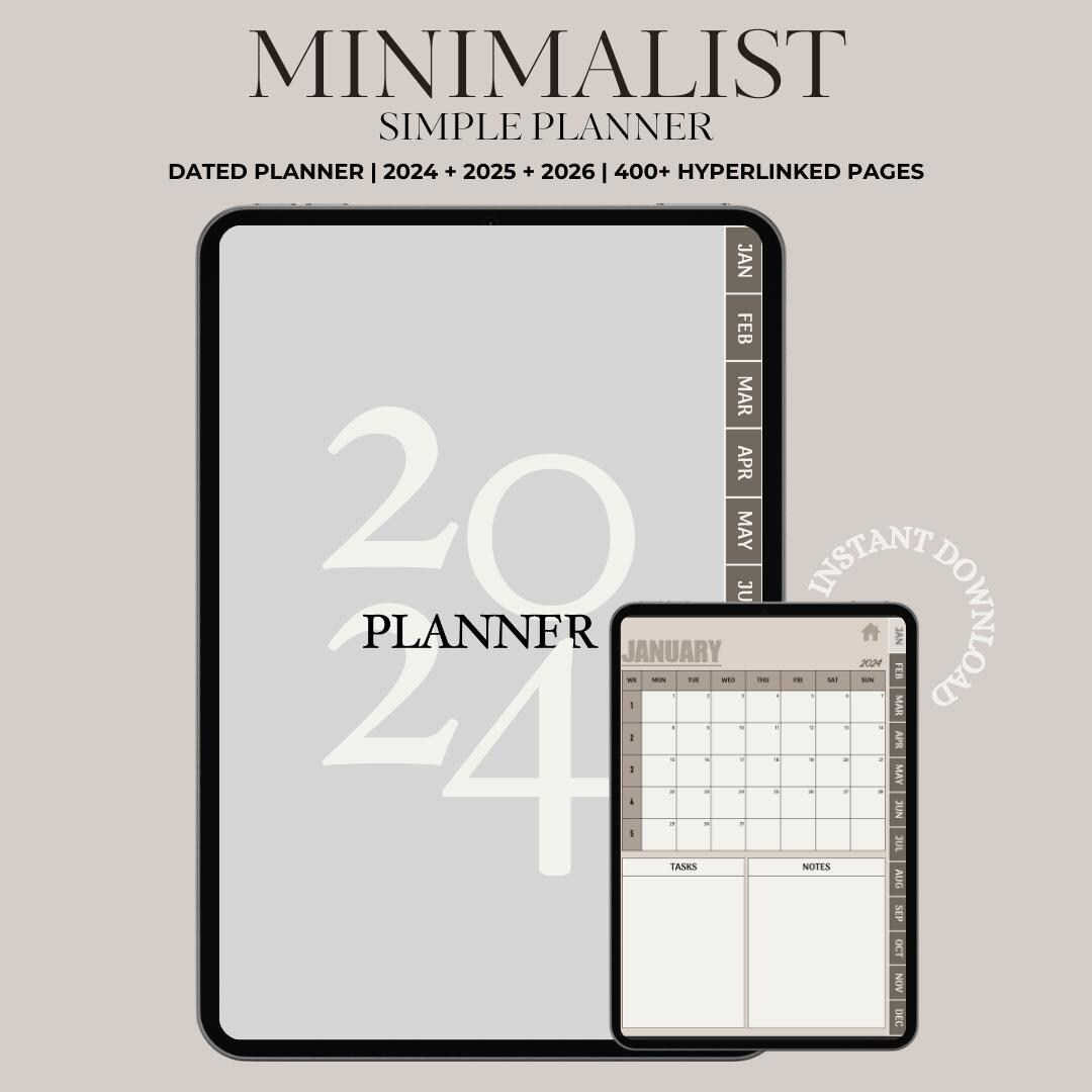 2024-2026 Interactive Digital Planner | Tablet-friendly Planner Design ...