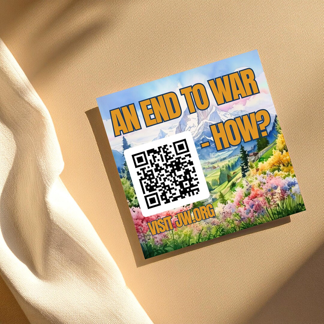 JW Magnet - an End to War - How? , Fridge Magnet With QR Code, Jw.org ...