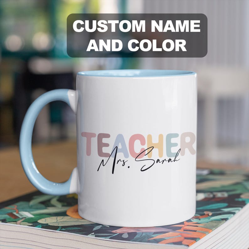 Custom Teacher Gift, Personalized Teacher Nutrition Mug, Teacher ...