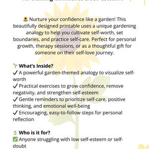 The Garden of Self-worth Analogy: an Easy-to-understand, 4-page ...