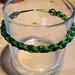 Black & Green Rubber Band Choker With Diamond-ish Pattern - Etsy