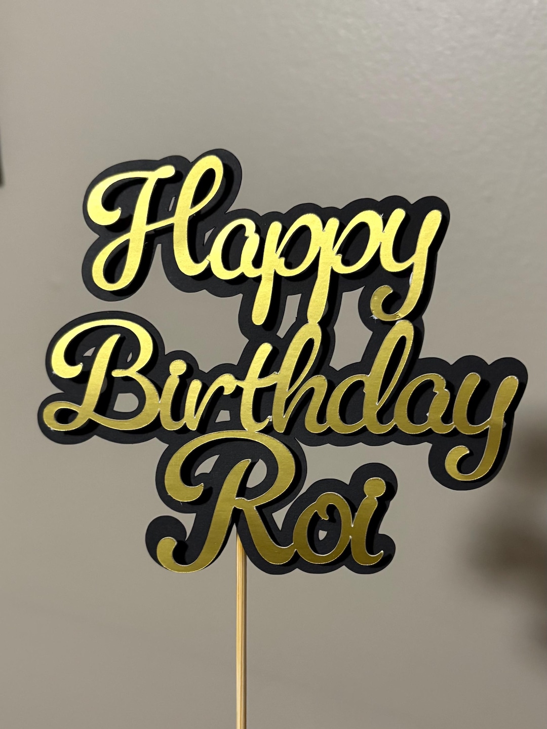 Personalized Happy Birthdat Cake Topper - Etsy